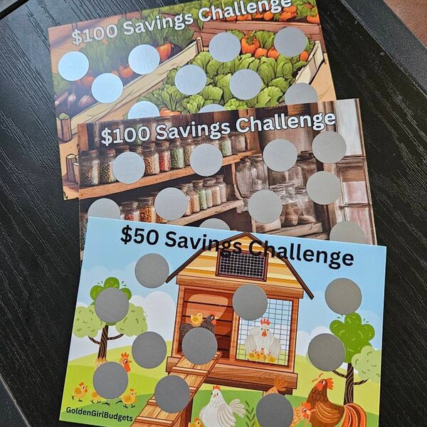 Digital Printable A6 Mini Savings Challenge Squares - Etsy