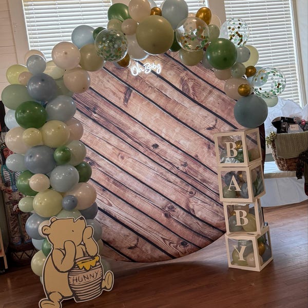 Personalized Blue Safari Chinoiserie Foam Board Arch Set, Blue Safari ...