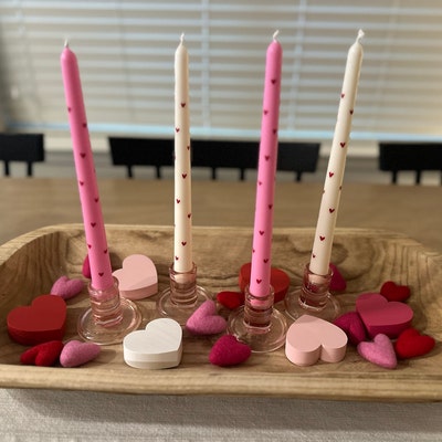 Handmade Set 4 Christmas Taper Candles & Taper Candles , Christmas Gift ...