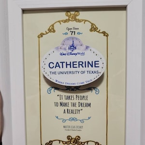 Cast Member Name Tag Display Frame and Print Casting Agency Door ...