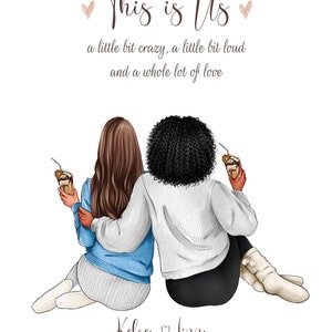 Custom Friend Prints Friends Portrait Illustration - Etsy