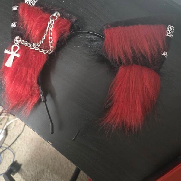 Handmade Fox Ears Tail Set Furry Faux Fur Animal Ears Hairband, Cute ...