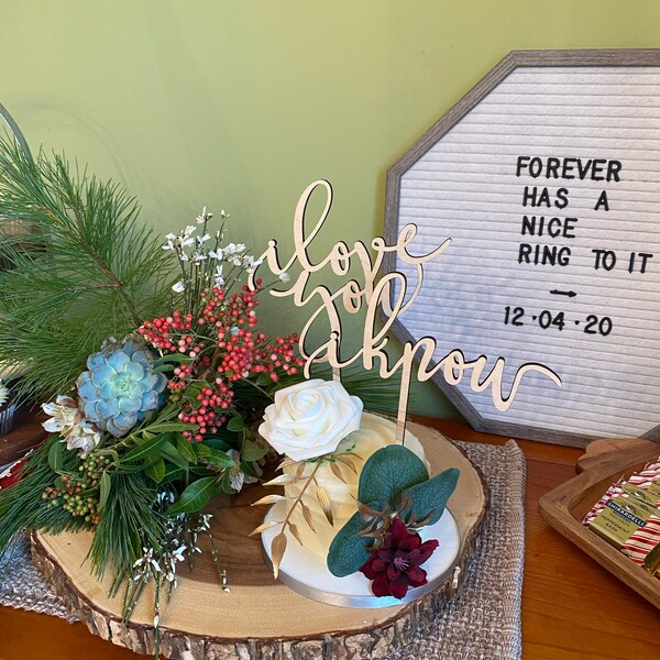 I Love You I Know Cake Topper, Wedding Cake Topper, Laser Cut Wedding ...