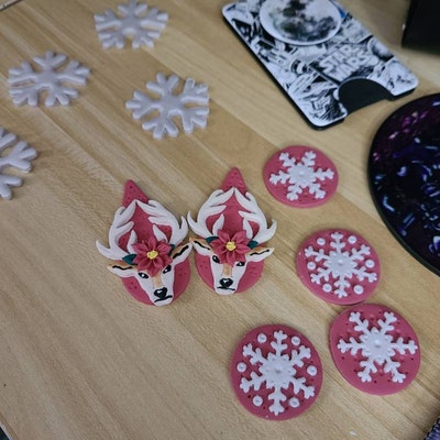 Deer Polymer Clay Cutter Holiday Cutter Christmas Clay Cutter Winter ...