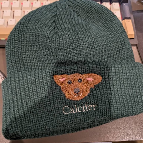Put Your Pet on a Baseball Cap, Custom Embroidered Dog Portrait Cap ...