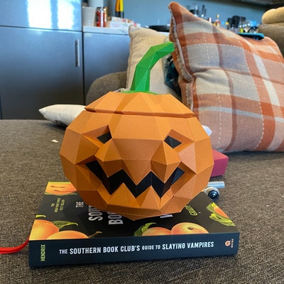 Pumpkin Papercraft 3d PDF, SVG Studio Template for Creating Open ...