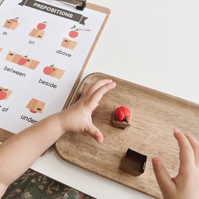 Prepositions Chart With Learning Game for Kids Positional Games ...