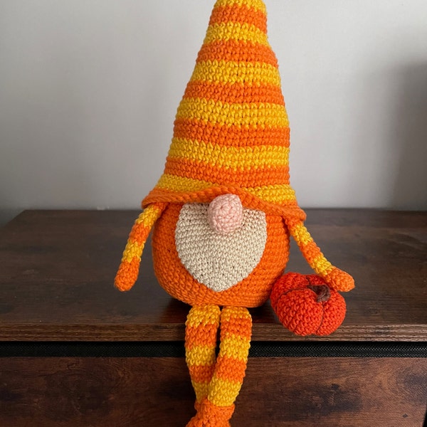 Crochet Pattern Halloween Gnome With Pumpkin and Latte, Halloween ...