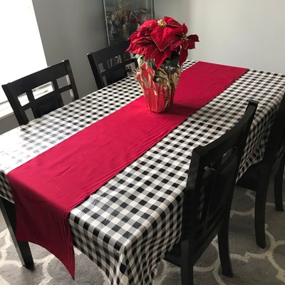 Dark Red Polyester Table Runner Wedding Table Runners - Etsy