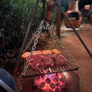 HAND FORGED Campfire Squirrel Cooker Fire Irons - Etsy