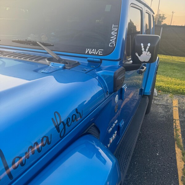 Custom Hood Decals Set of Two, Layered Jeep Hood Decal, Hood Decals for ...