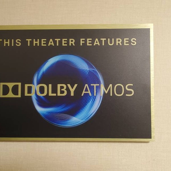 Dolby Atmos Home Movie Theater Sign - Etsy