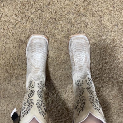 Western Cowboy Boots / White Cowboy Boots / Cowgirl Boots/ Wedding ...