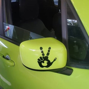 Rubber Duck Hand Wave Peace Set of 2 Wave Decal Hand Wave Mirror Decal ...