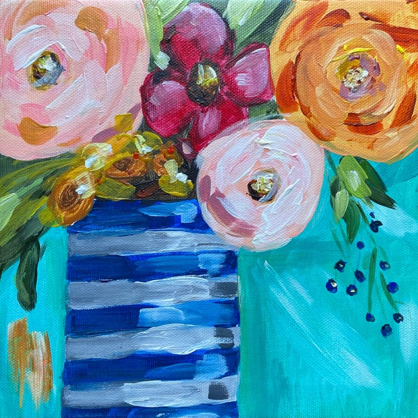 Paint Kits. Flower Painting Kit With Video Tutorial. DIY Paint Kit ...