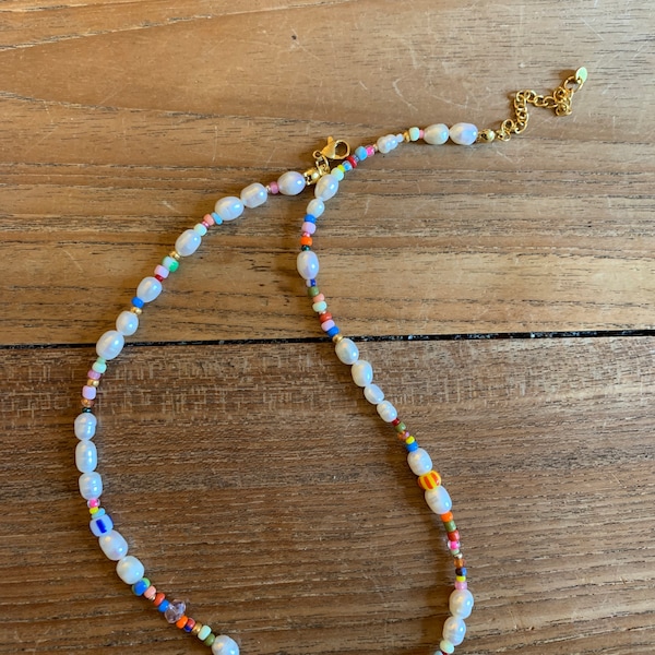Aruba-handgemachte bunte Perlenkette aus Süßwasserperlen/colorful ...