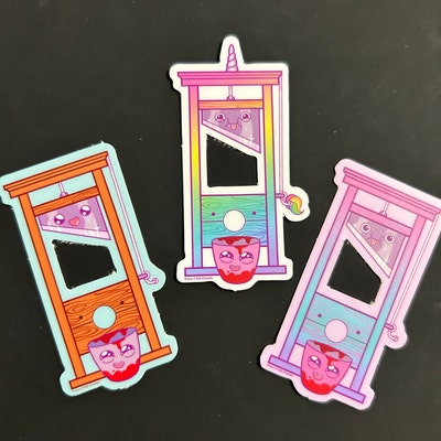 VS031 Halloween Retro Black Cat Face Stickers / Vintage Spooky Kitsch ...