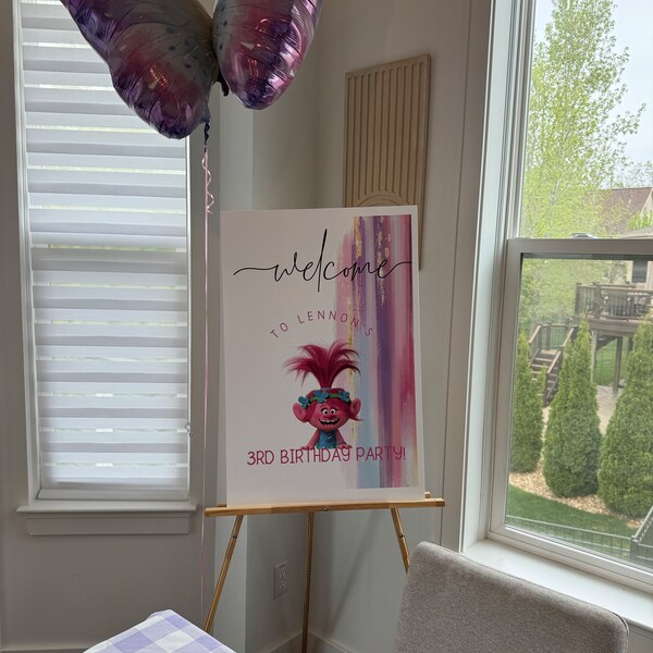 Kids Birthday Invitation, Trolls Birthday Invitation, Birthday Party ...