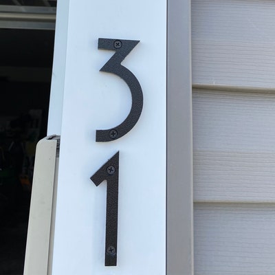 Art Deco, Narrow Modern House Numbers & Letters, Home Address, Mailbox ...