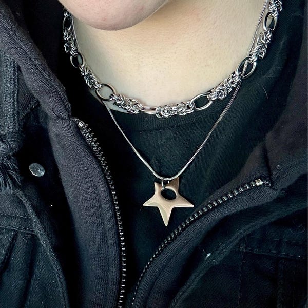 Stainless Steel Chainmail / Byzantine Chain Choker Necklace • Tarnish ...