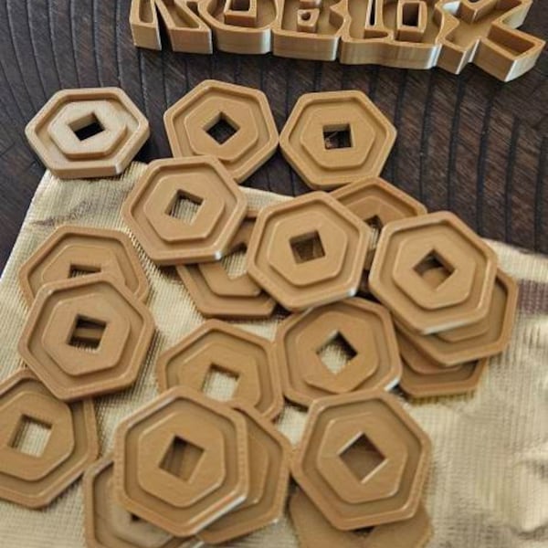 Roblox Robux Gold Coins - Pretend Play Set for Kids, Children’s ...