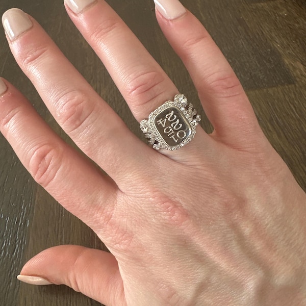 Personalized Sterling Silver Monogram Stackable Ring Custom Initials ...