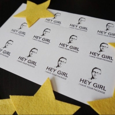 Hey Girl Small Shop Packaging Stickers Shipping Stickers Happy Mail 24 ...