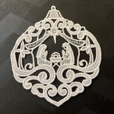 FSL Nativity Ornament Free Standing Lace Machine Embroidery Designs ...