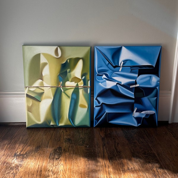 Small Realistic Package Painting, Hyperrealistic Oil Painting on Canvas ...