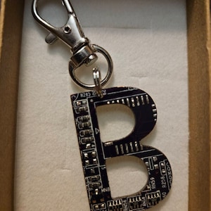 Circuit Board Keychain, Recycled Gift for Computer Nerd, Cool Geeky ...