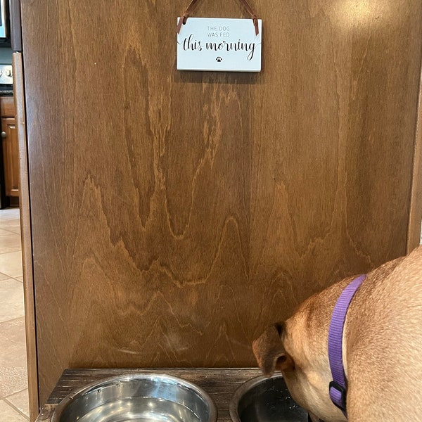 Cute Little Dog Fed Sign - Dog Feeding Tracker - Did You Feed the ...