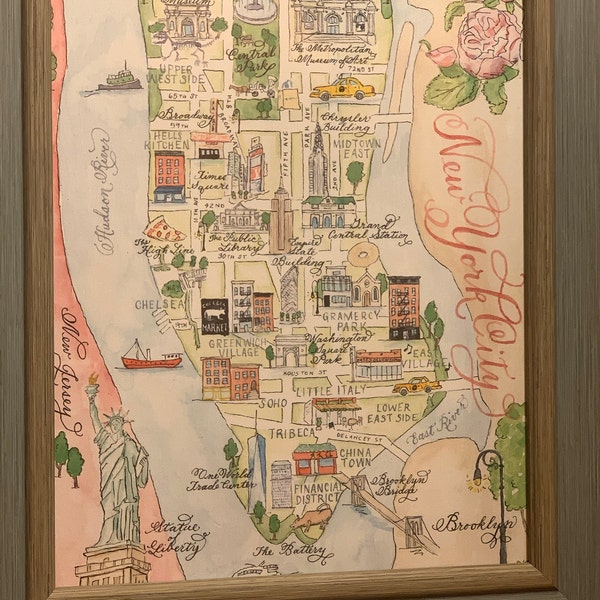 Watercolor Key West, Florida Map Card -- Single Card, Set of 4, and ...