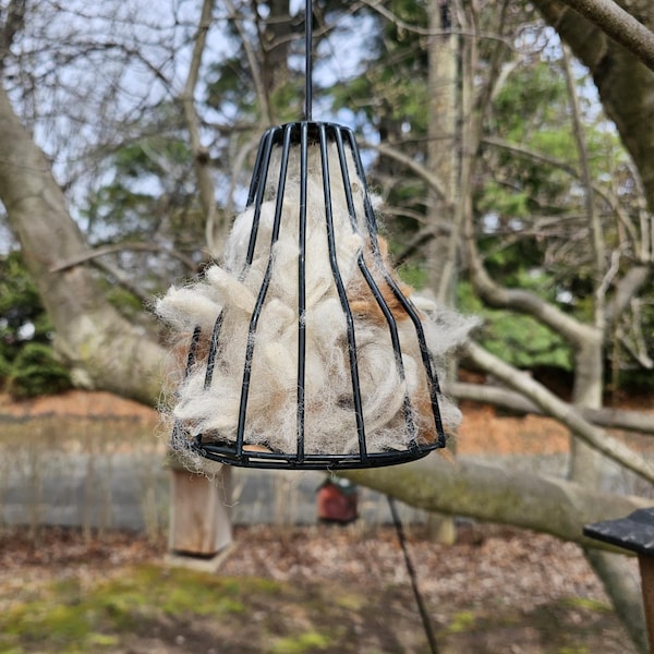 2 Pack Bird Nesting Materials - Natural Alpaca Fiber Wool for Suet Cage ...