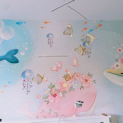 Gold Fish Kinetic Mobile 4 or 6 Piece, Brass Fish Decor, Modern Mobile ...