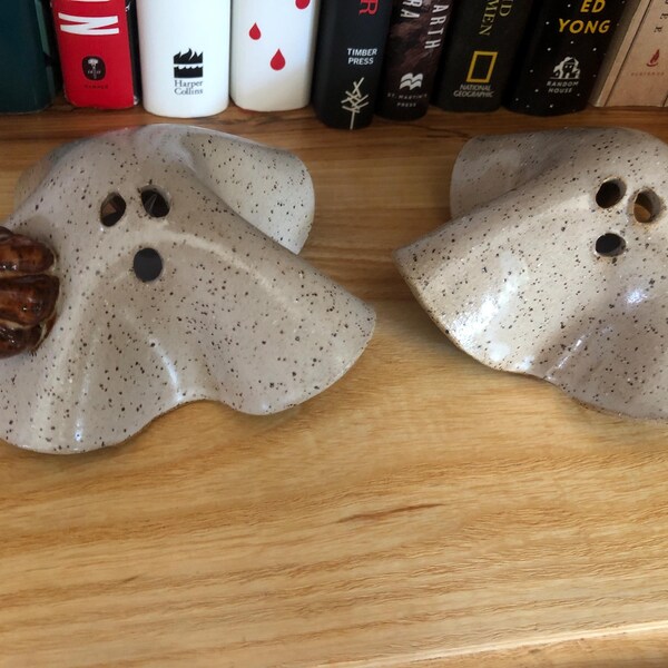 Handmade Ceramic Ghost Luminaries Pottery Halloween Decor Pottery Ghost ...