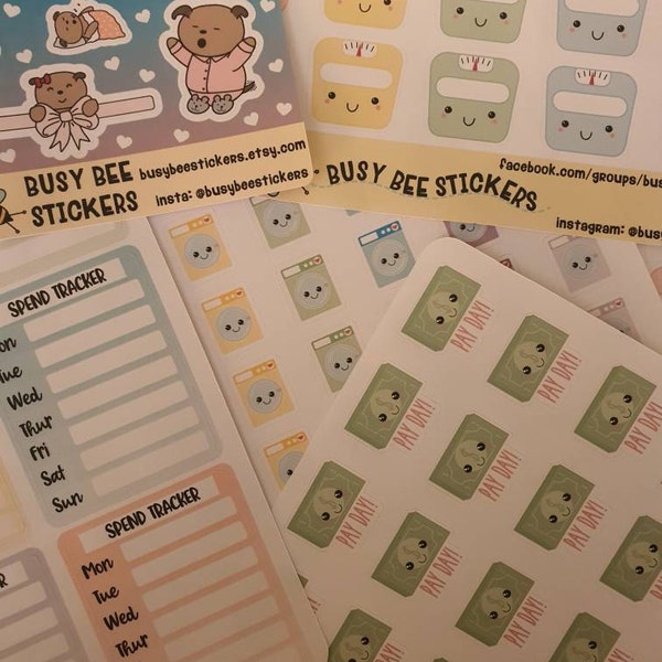 Spend Tracker Planner Stickers, Money Tracker Stickers, Financial ...