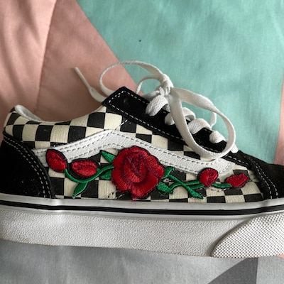 Checkered Old Skool Pink Rose Vans Unisex Back to School Gift - Etsy