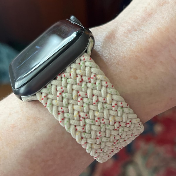 Starlight Mist Braided Nylon Apple Watch Band Ultra 38 40 41 42 44 45 ...