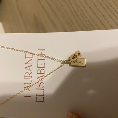 Personalized Mini Tag Necklace 14K Gold Filled Tag Necklace Custom Name ...