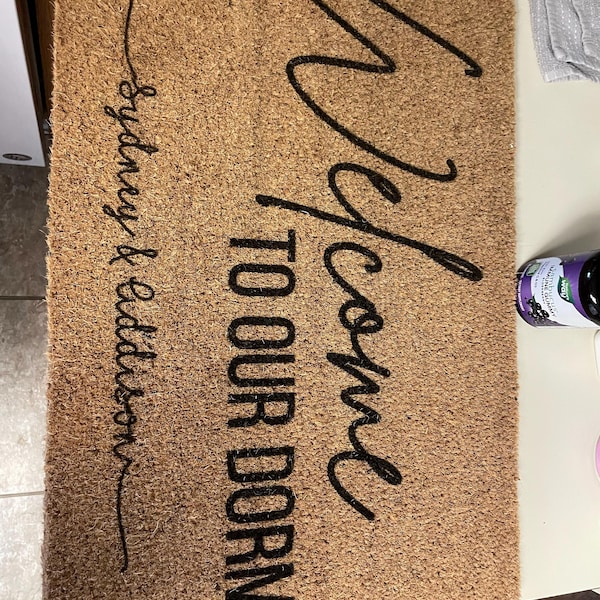 Doormat for Dorm, Personalized Dorm Doormat, Dorm Decor for College ...