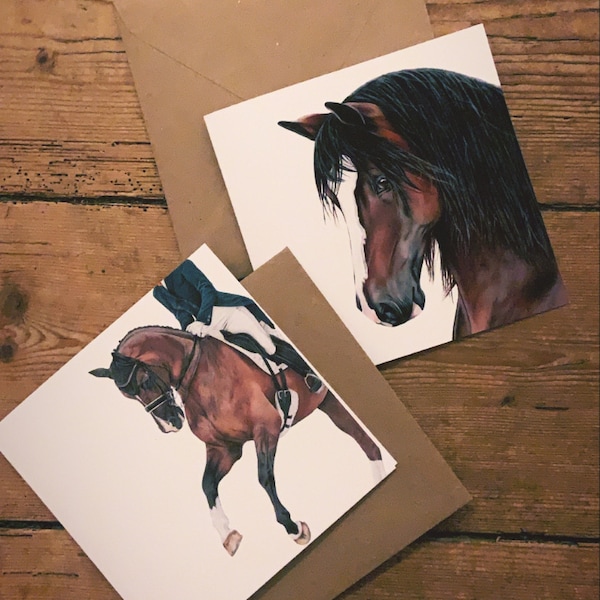 Dressage Horse Birthday Card, Equine Birthday Card, Equestrian Birthday ...