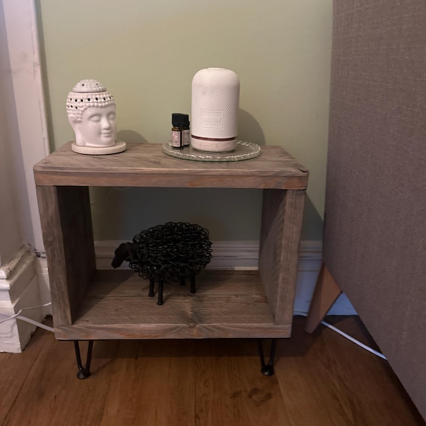 WOODEN Triangle BOOKREST | Book ORGANISER | Rustic Bedside Table Phone ...