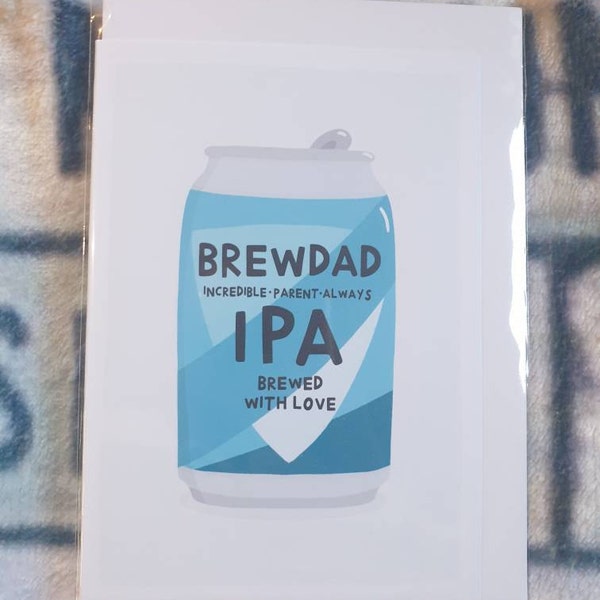 Brewdad Card, Funny Father's Day Card, IPA Card, Pale Ale Card, Beer ...
