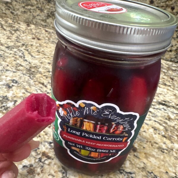 Pickled Carrots Long 32oz - Etsy