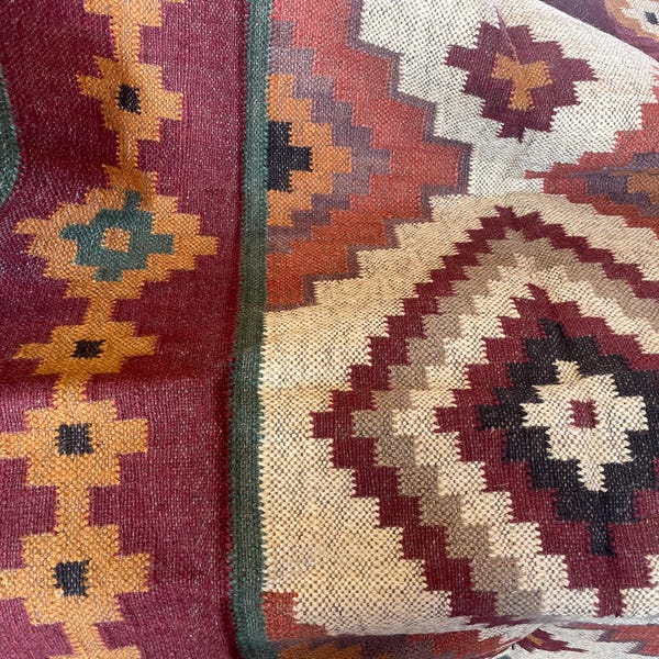 Handmade Flat Weave Rug, Custom Size Area Dhurrie,home & Living Room ...