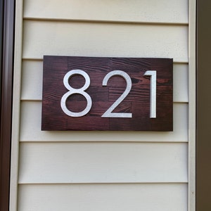 Outdoor House Number Plaque, Number Sign, Wood Address Numbers, Address ...