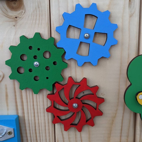 Element to Wooden Busy Board Parts Colorful Spinning Racks Set ...
