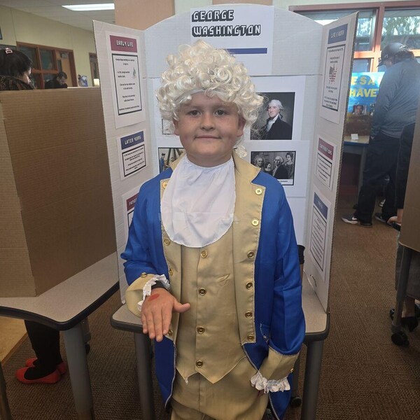 George Washington Trifold, Digital Print on A4, Wax Museum, School ...