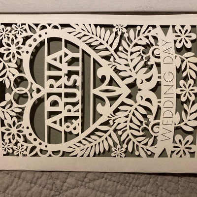 Personalized Wedding Card Custom Wedding Gift With Names and Date ...