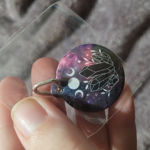 Custom Pet ID Tag - Triple Goddess Pagan Pentacle Moon Magic Minimalist ...